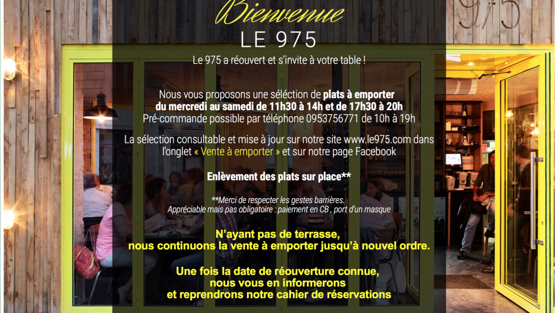 Le 975, à déguster à la maison.